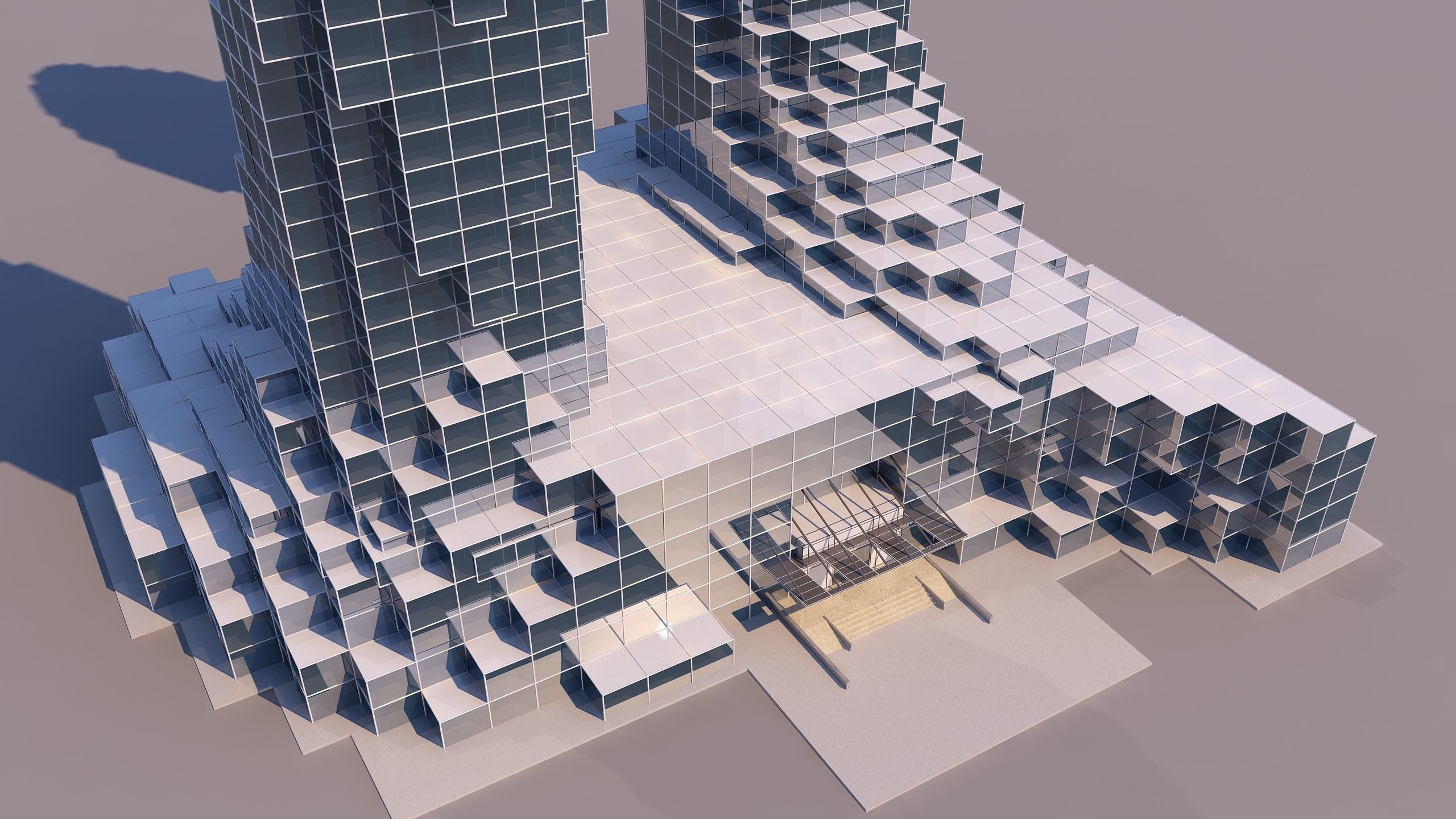0184 - Skyscraper Architecture 3D Project - 2D Drawings 3D model | CGTrader