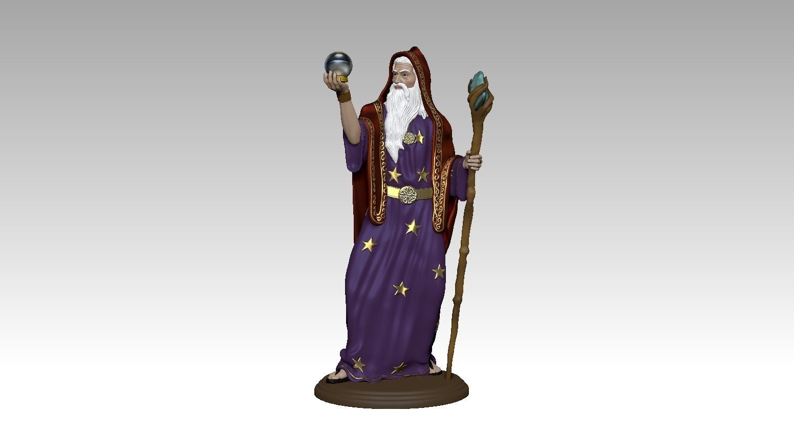 Merlin wizard statue for 3D printing 3D model 3D printable | CGTrader