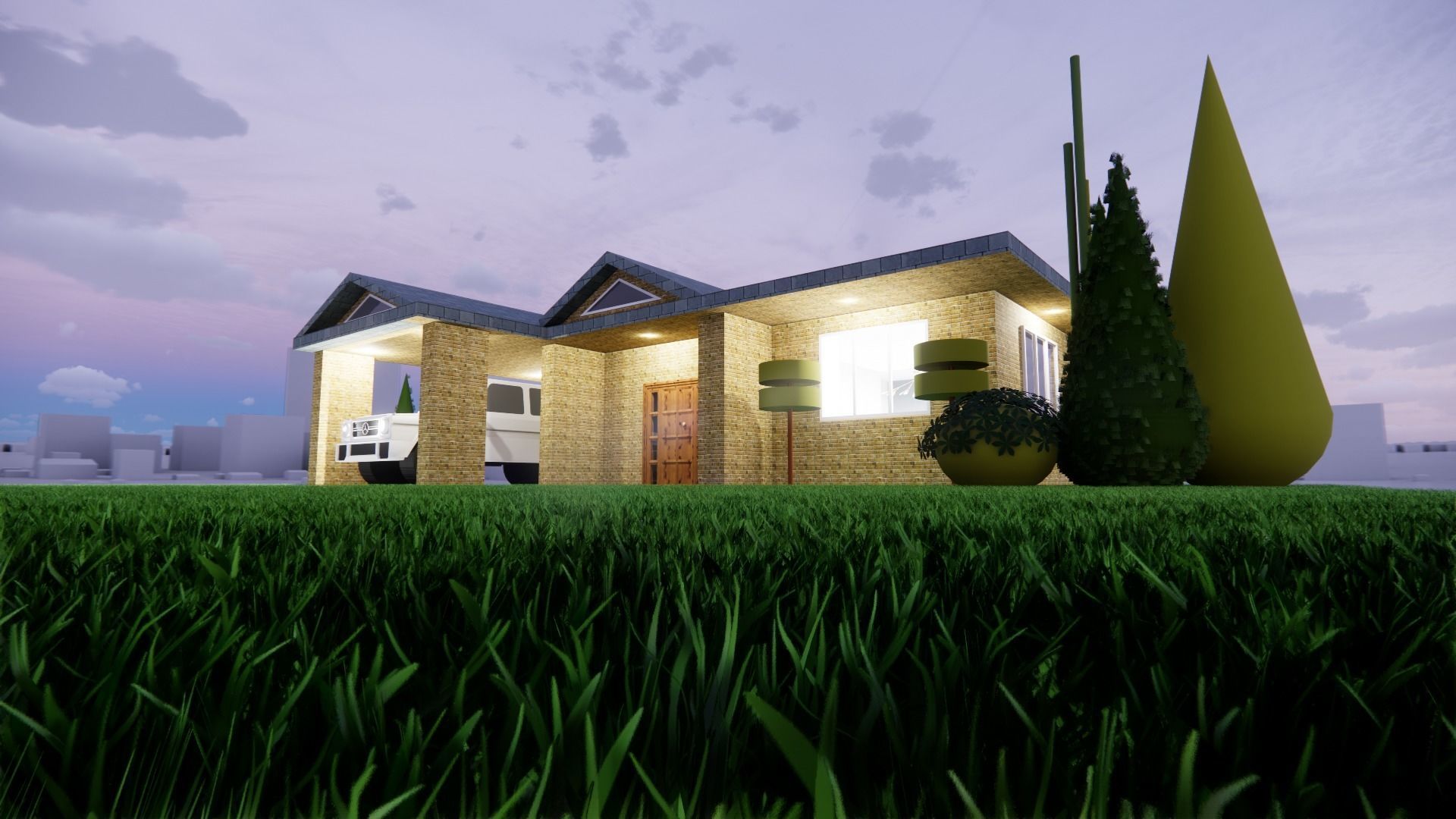 Luxurious and beautiful one story villa 3D model 3D printable | CGTrader