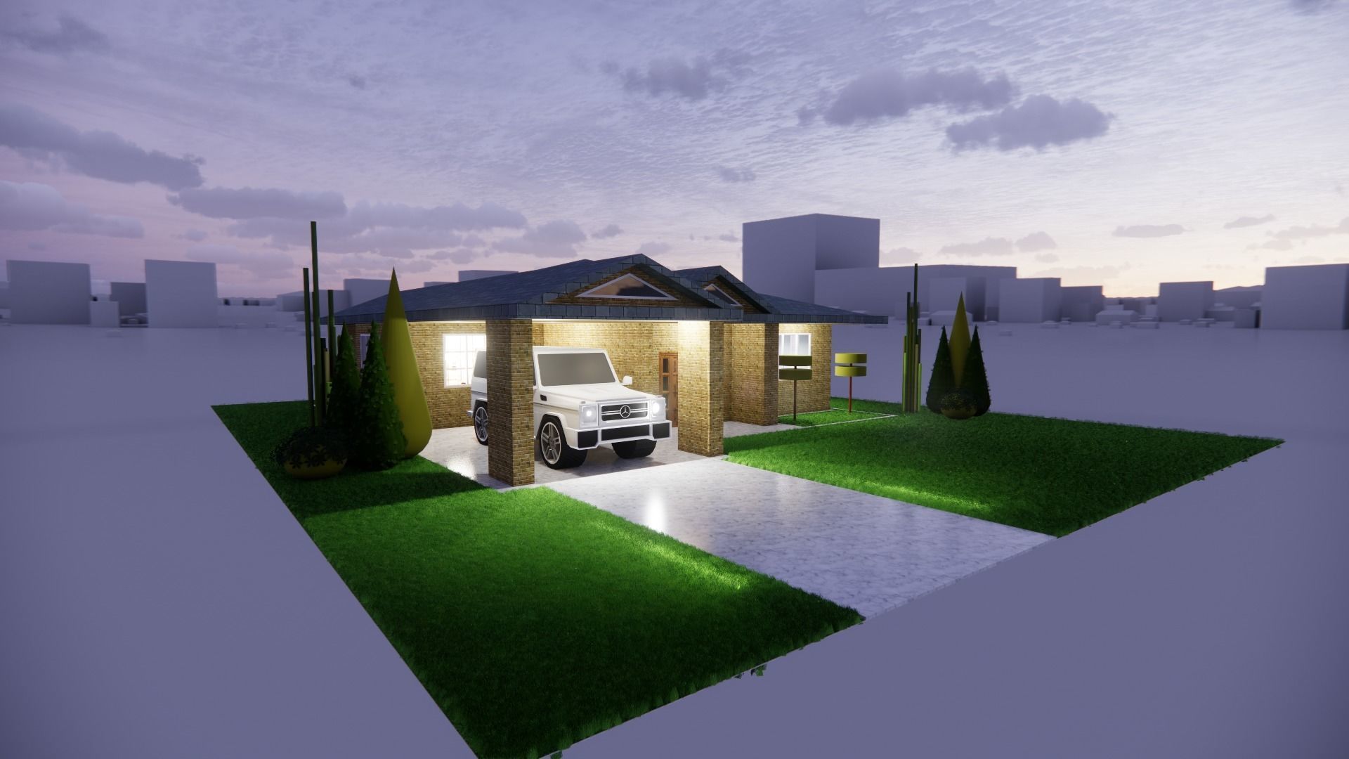 Luxurious and beautiful one story villa 3D model 3D printable | CGTrader