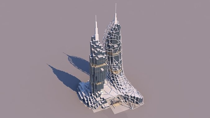 0185 - Skyscraper Architecture 3D Project - 2D Drawings 3D model | CGTrader