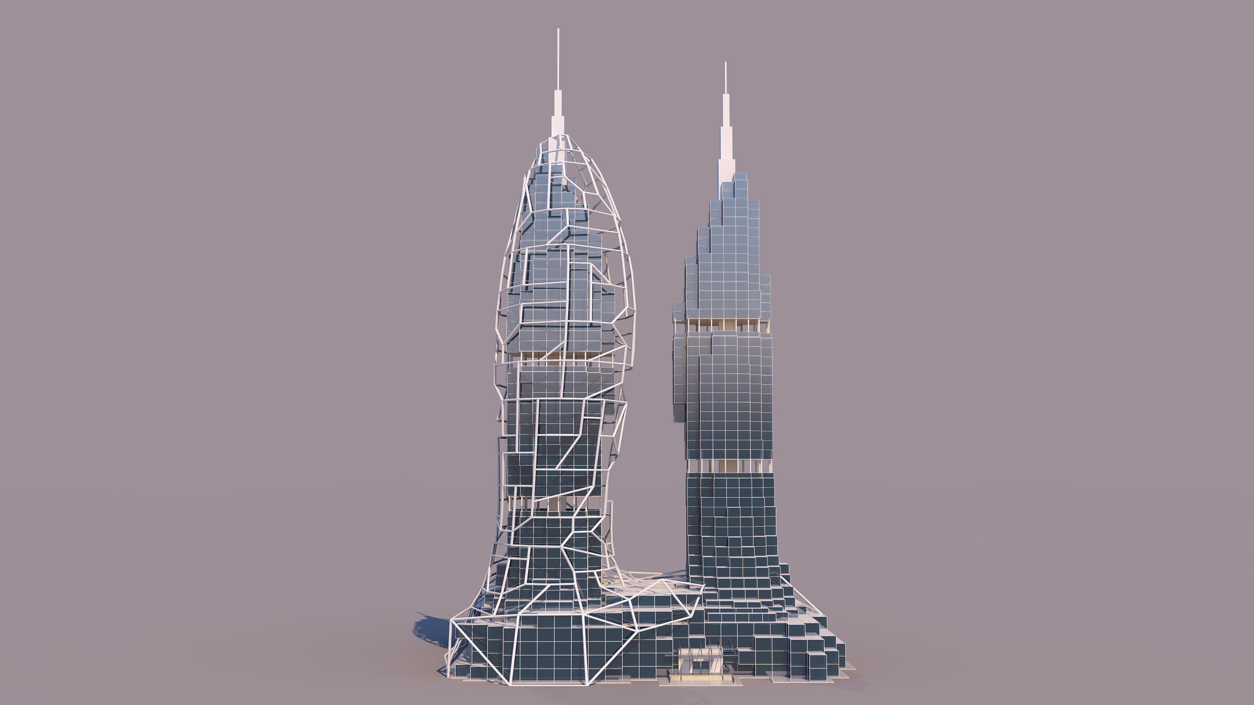 0185 - Skyscraper Architecture 3D Project - 2D Drawings 3D model | CGTrader