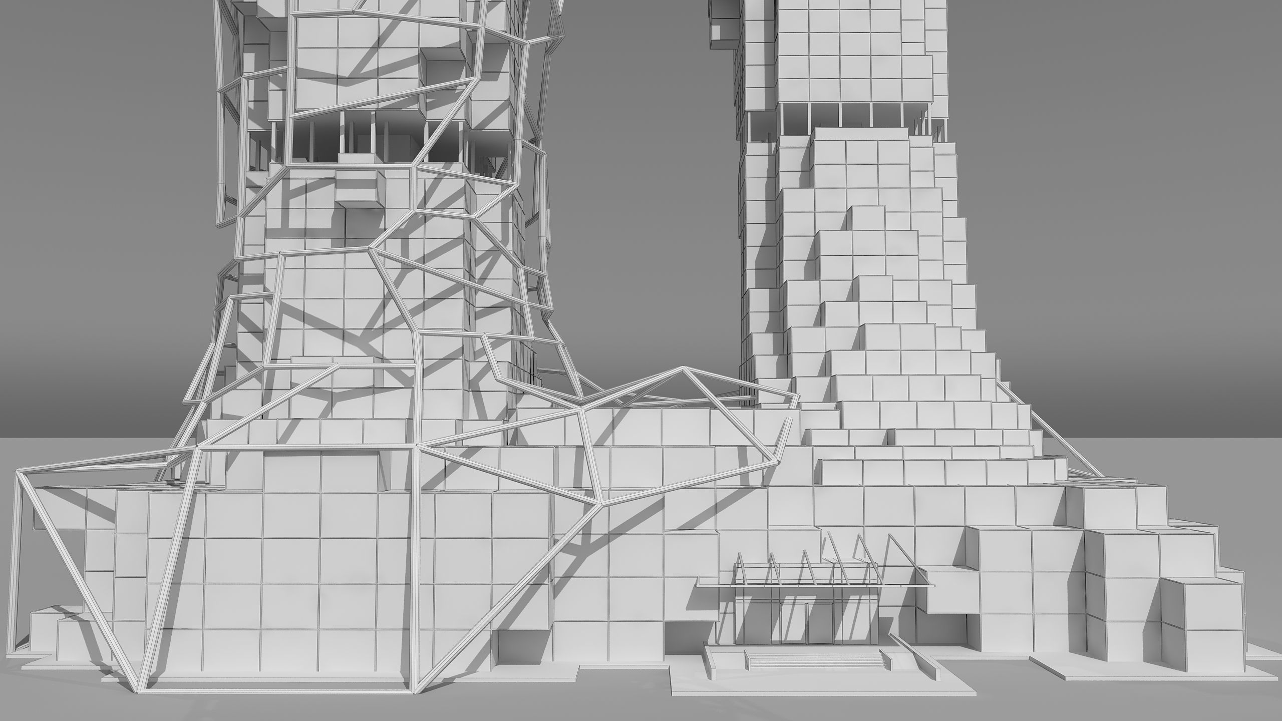 0185 - Skyscraper Architecture 3D Project - 2D Drawings 3D model | CGTrader