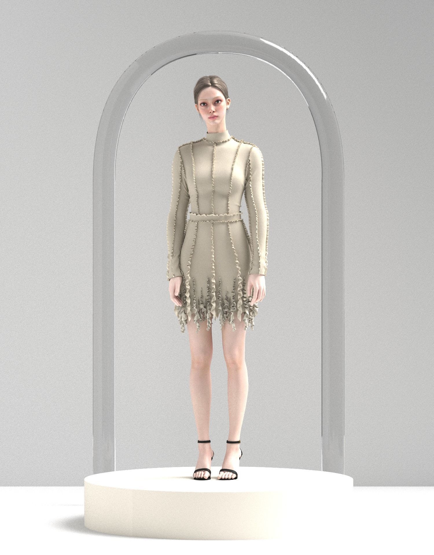 Two pieces dress 3D model | CGTrader