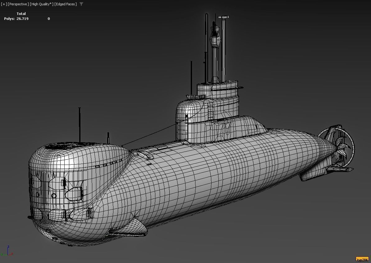 3D model Type 206 class Submarine VR / AR / low-poly | CGTrader