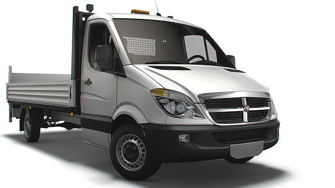 Dodge Sprinter Dropside Tail Lift 2009 3D model | CGTrader
