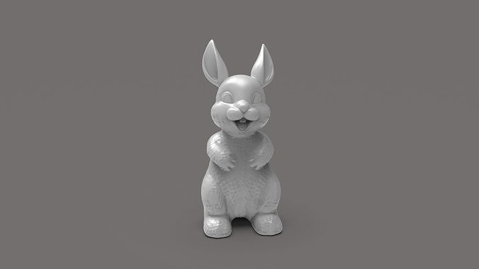 Cute Rabbit 3D model 3D printable | CGTrader