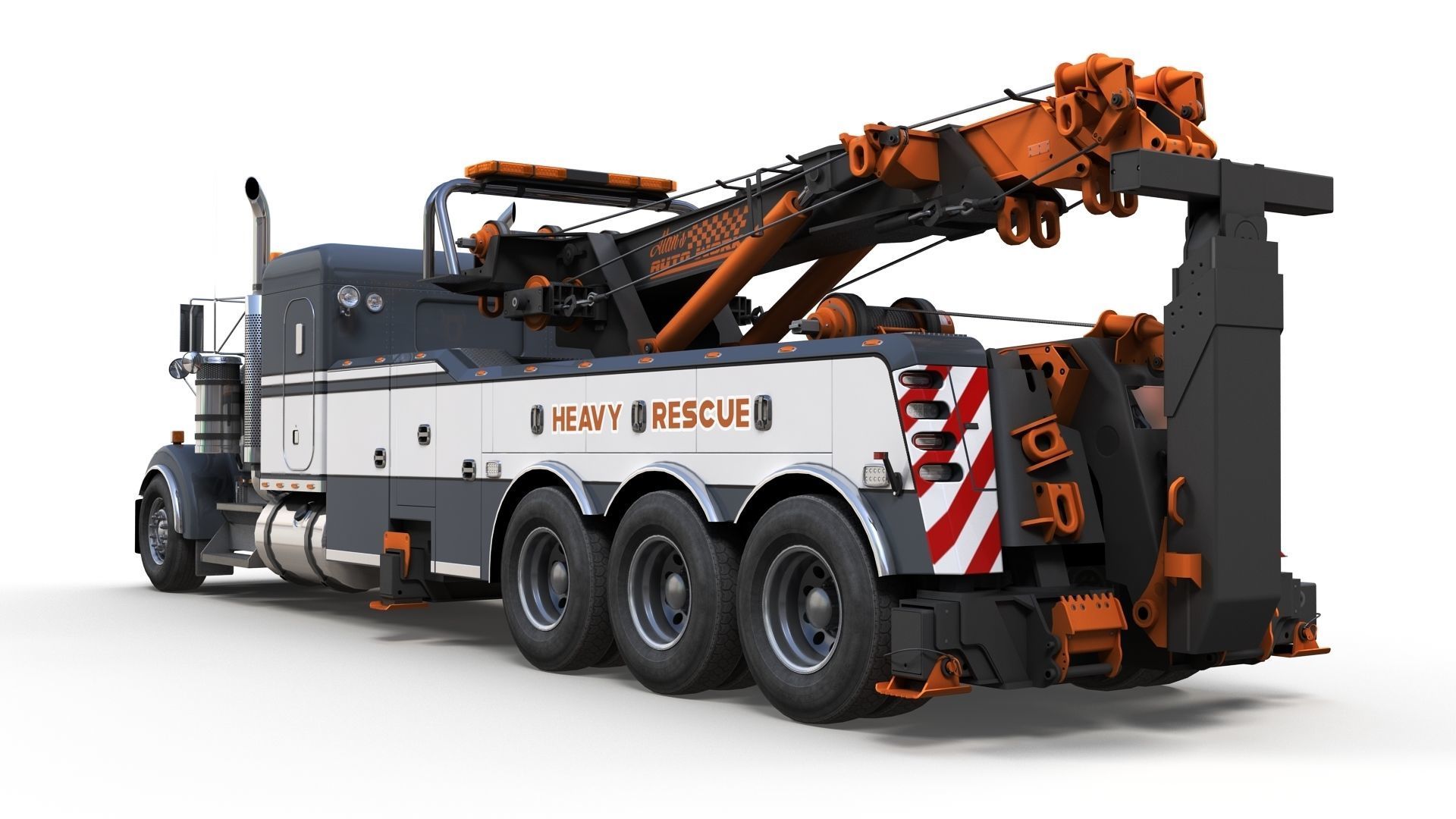 3D model Kenworth W900 wrecker truck VR / AR / low-poly | CGTrader