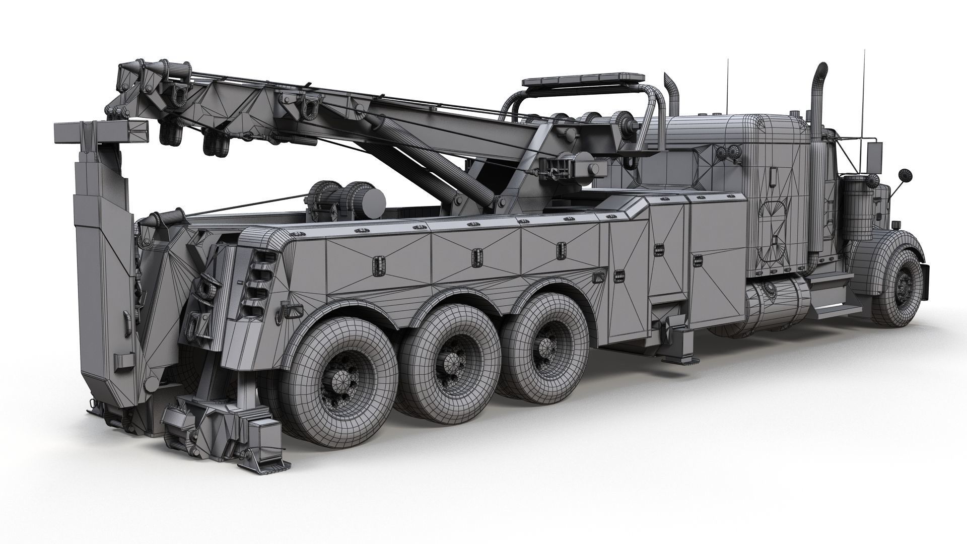 3D model Kenworth W900 wrecker truck VR / AR / low-poly | CGTrader