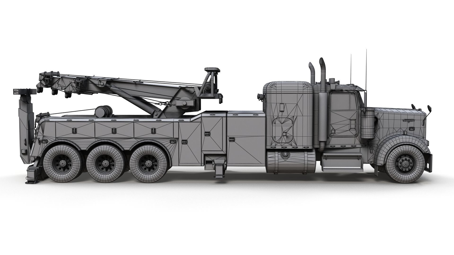 3D model Kenworth W900 wrecker truck VR / AR / low-poly | CGTrader
