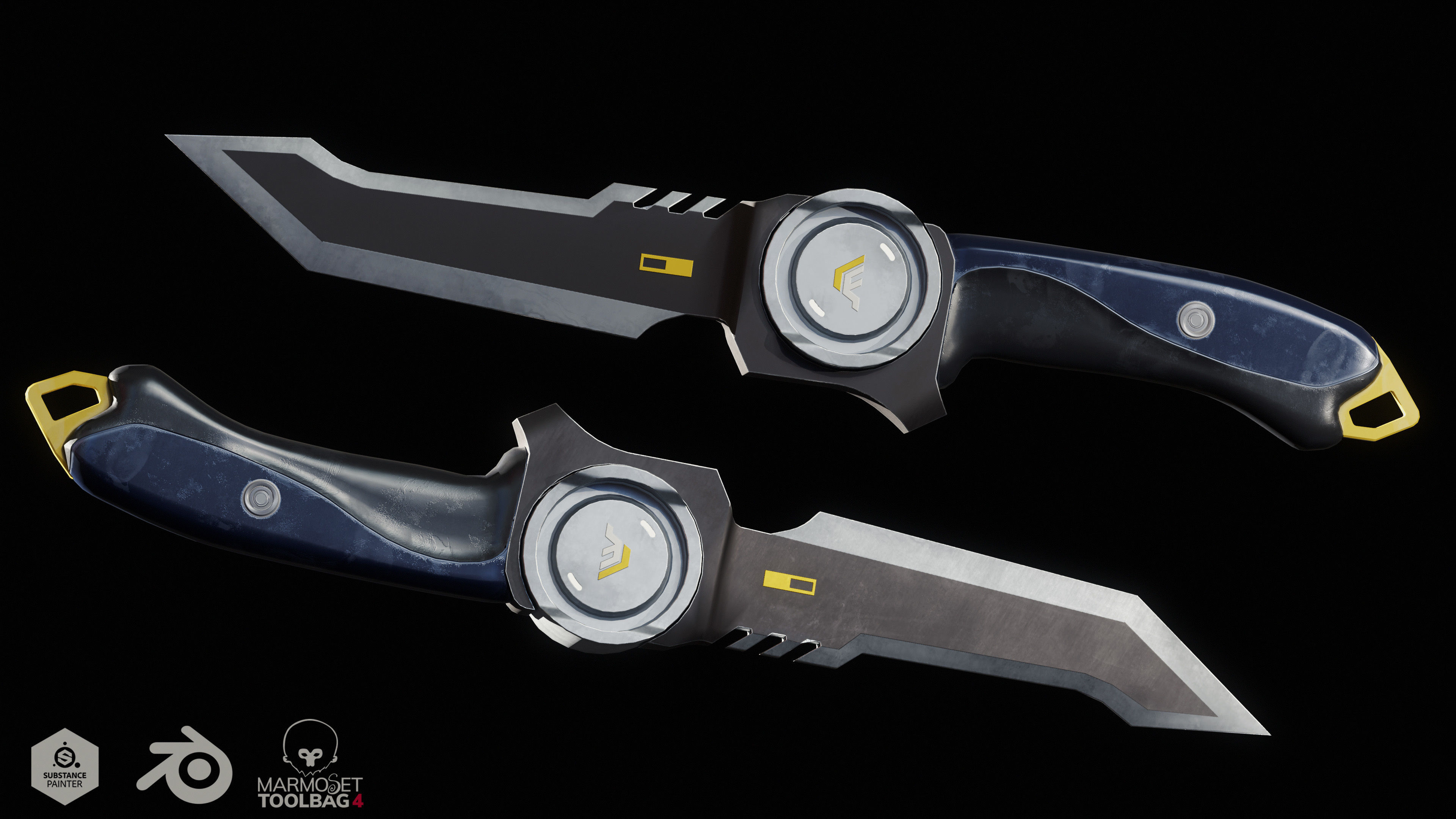 3D model Task Force Valorant knife VR / AR / low-poly | CGTrader