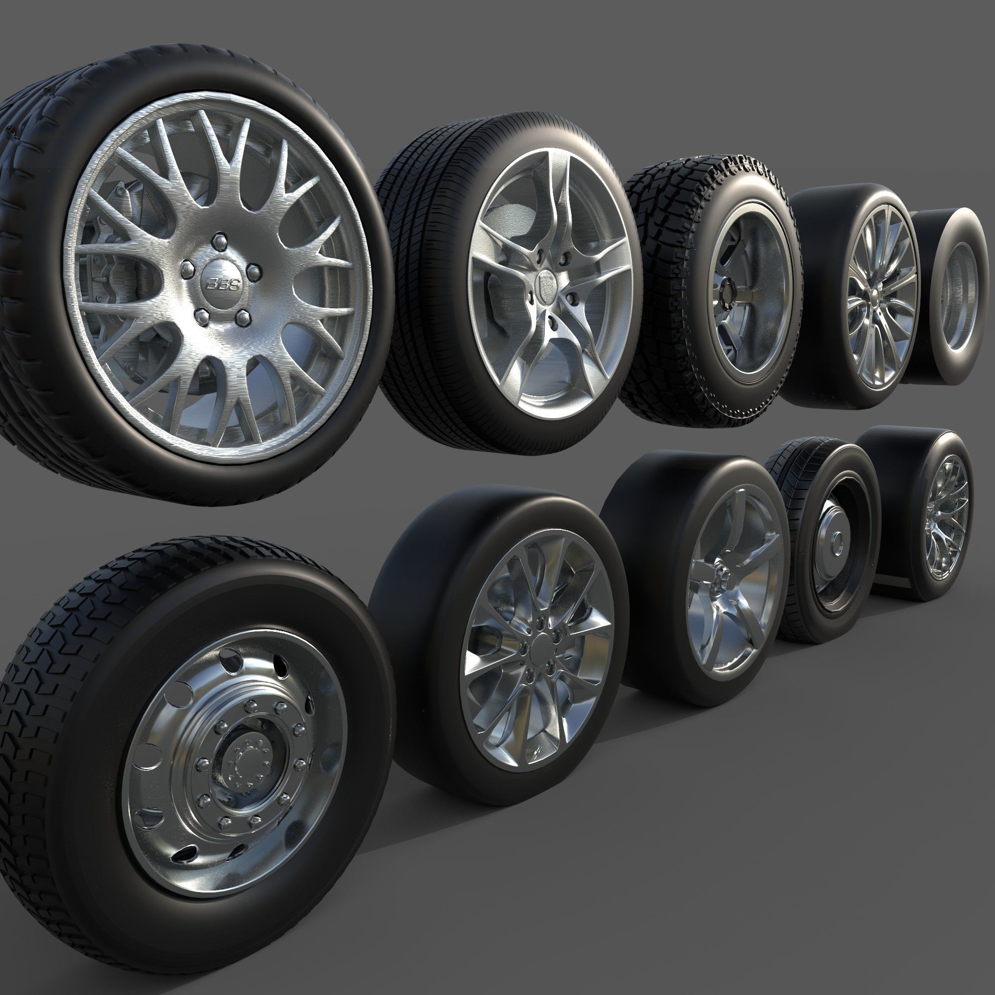 Wheel Set 3D model | CGTrader