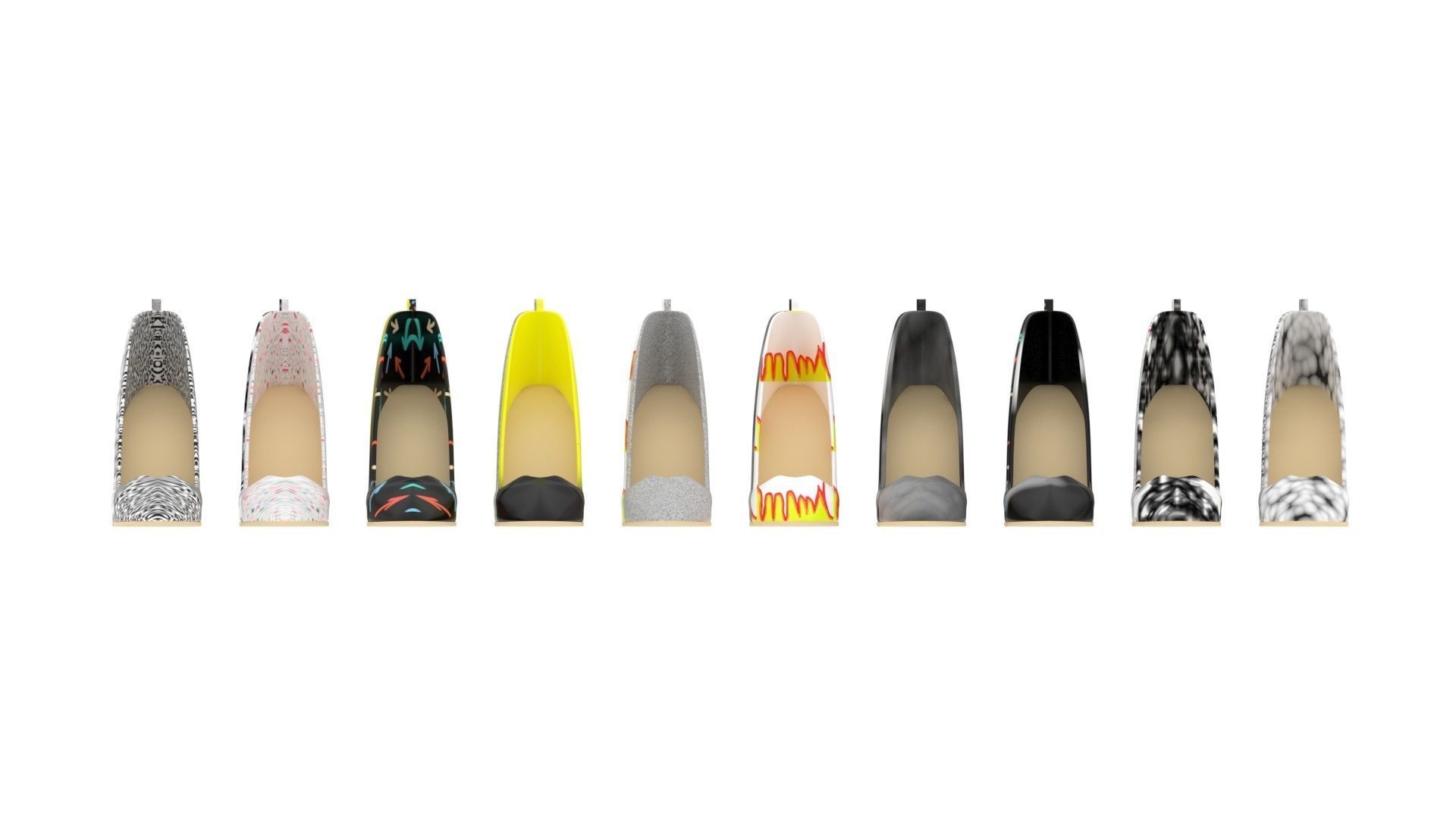 High Heeled Shoes Set With Textures 3D model | CGTrader