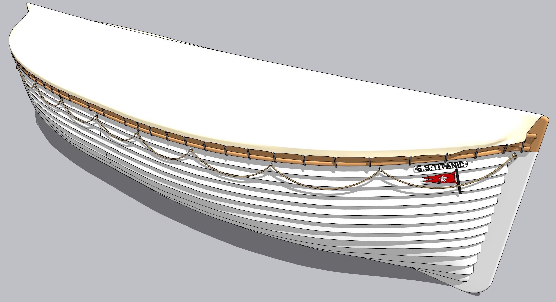 RMS Titanic Lifeboat 3D model | CGTrader