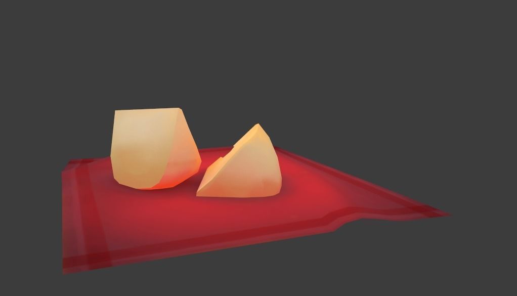 3D model Sir Mishkana - cheese on cloth asset VR / AR / low-poly | CGTrader