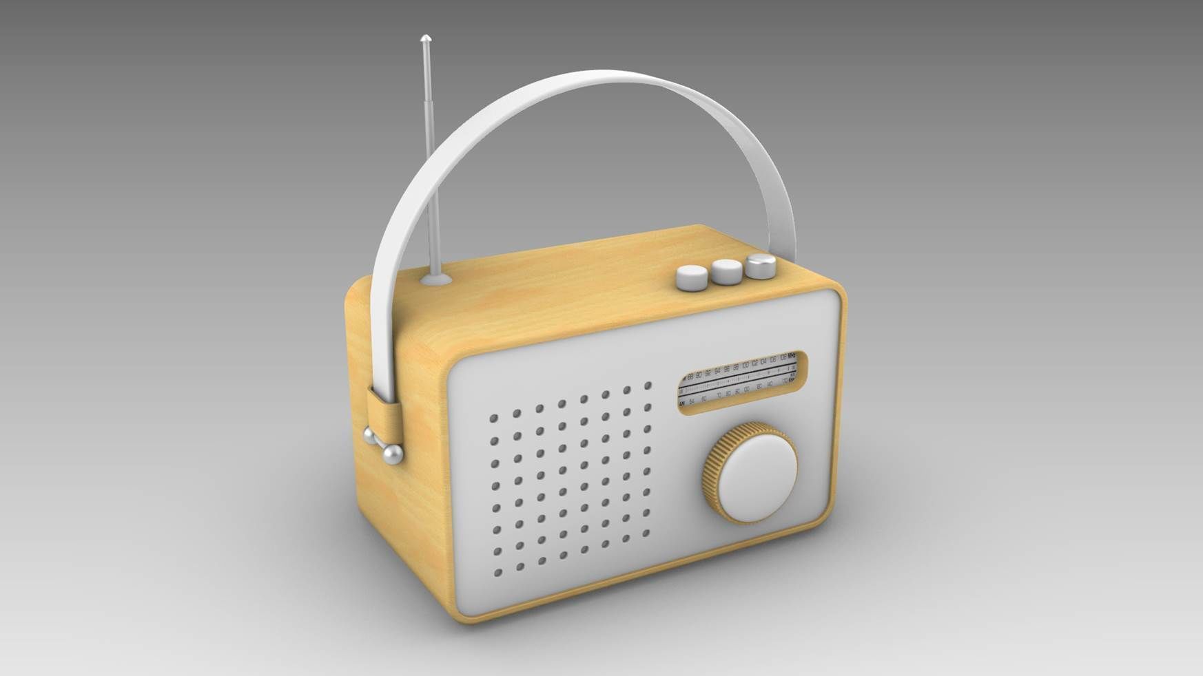 Minimal Radio 001 3D model | CGTrader