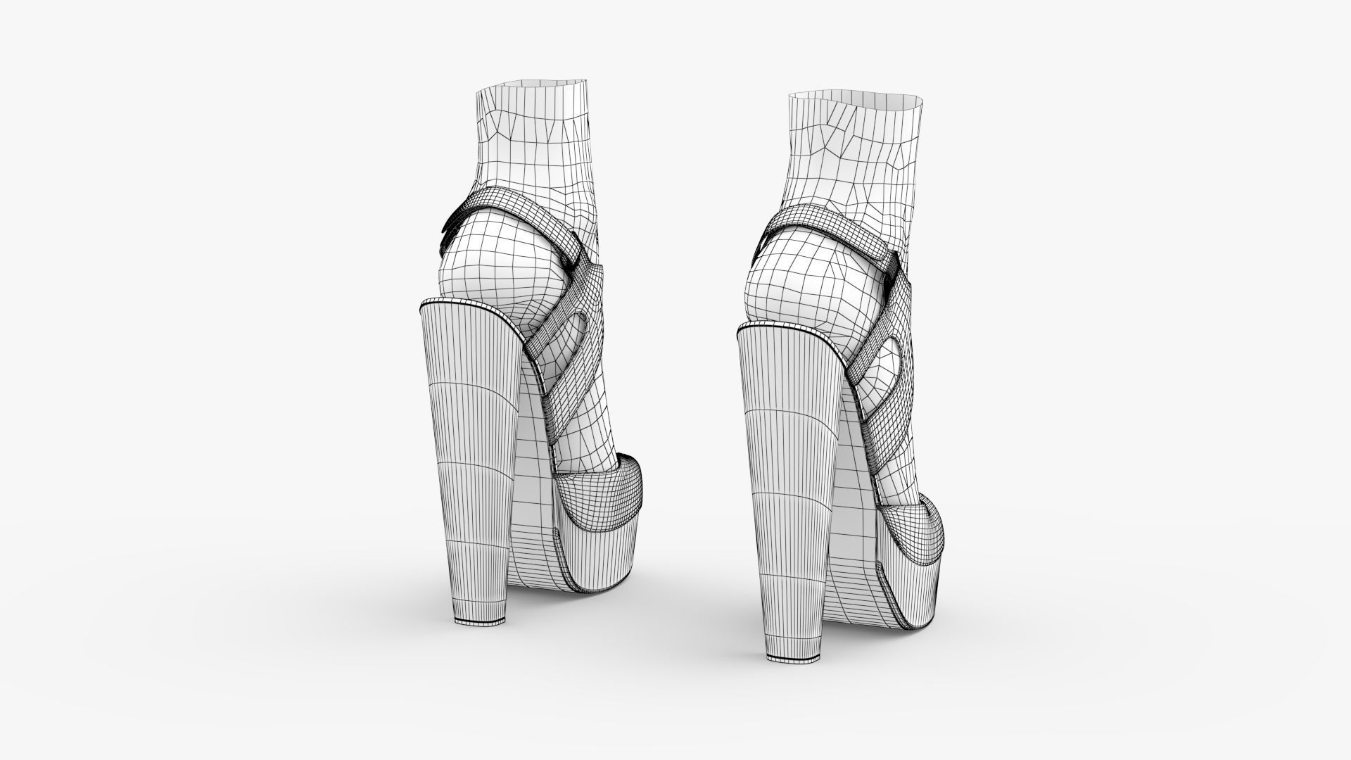 Women Shoe Sandal Wembley Peep Toe 3D model | CGTrader