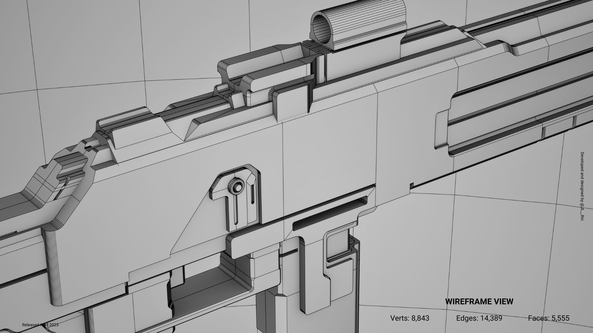 Assault Rifle Concept 2204 free VR / AR / low-poly 3D model | CGTrader