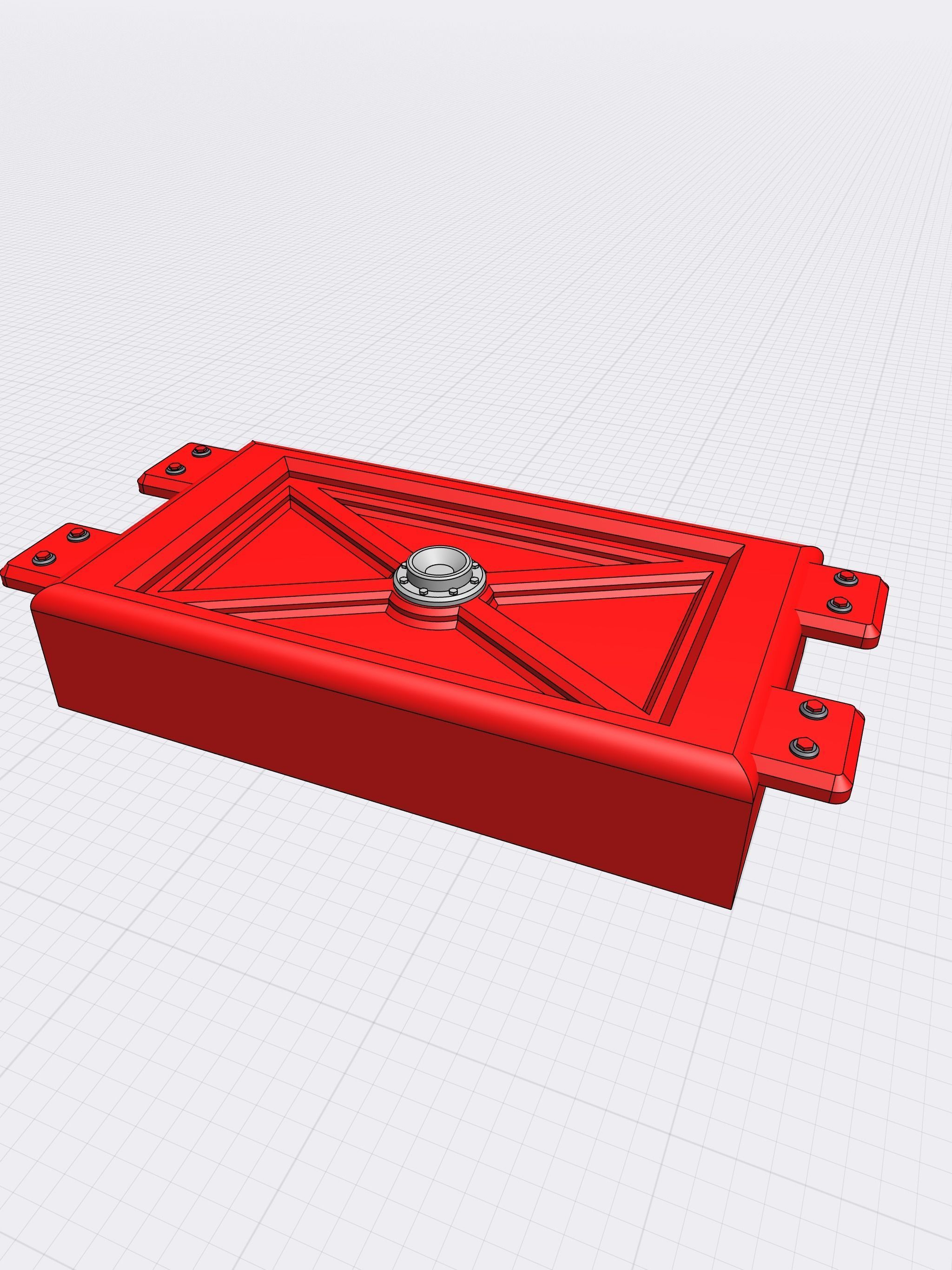 Billet Fuel Cell with filler and mounting bracket option 3D model 3D ...