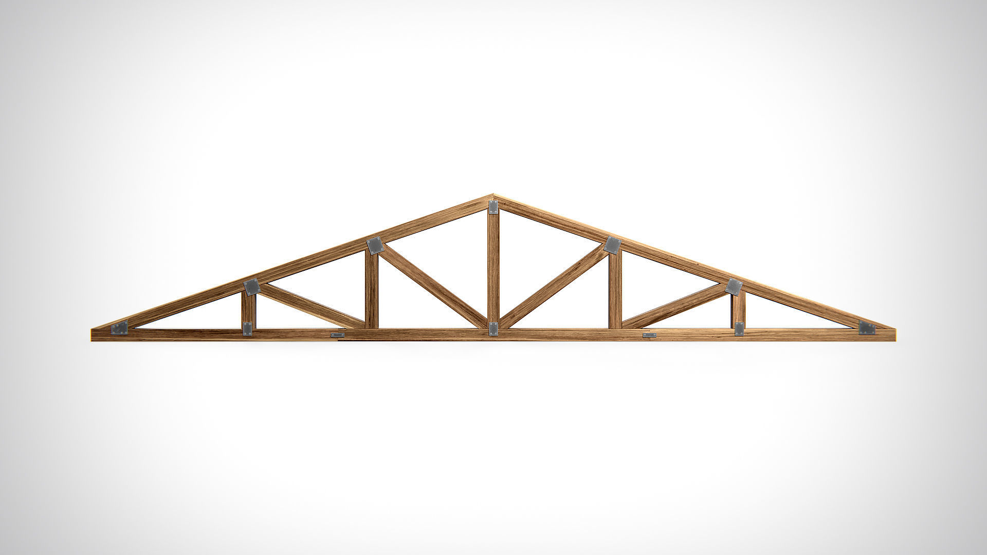 3D model Wooden Truss Double Howe PBR VR / AR / low-poly | CGTrader