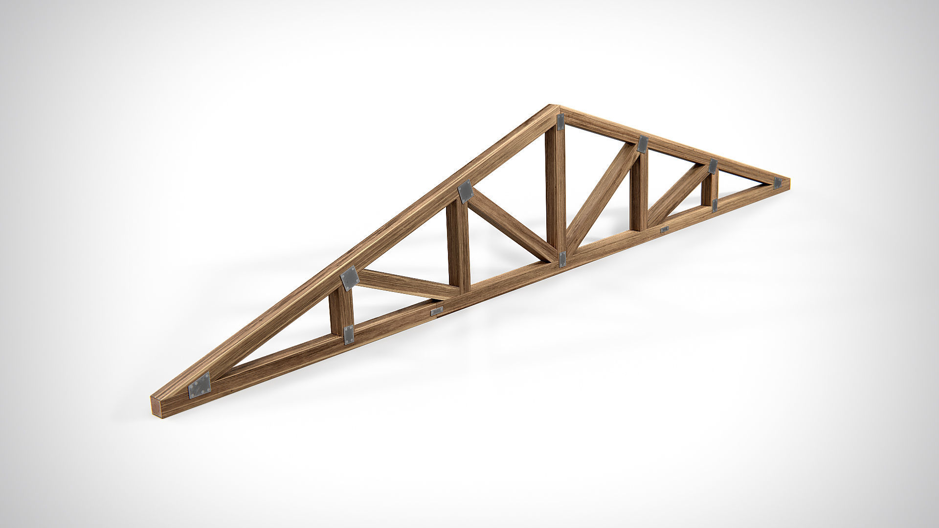 3D model Wooden Truss Double Howe PBR VR / AR / low-poly | CGTrader