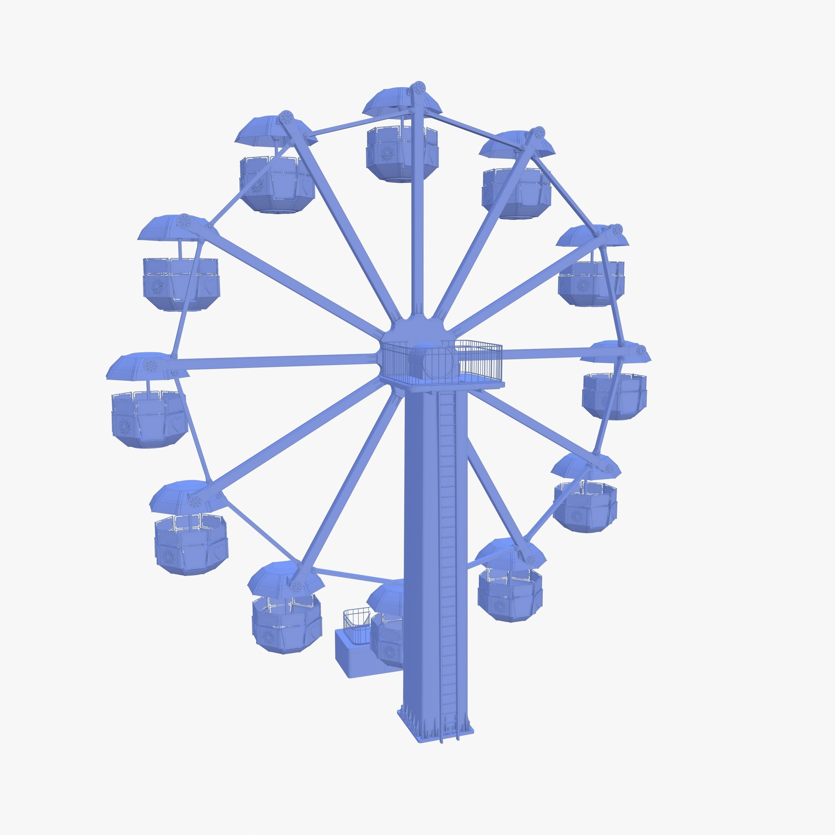 Animated ferris wheel v2 3D model animated | CGTrader