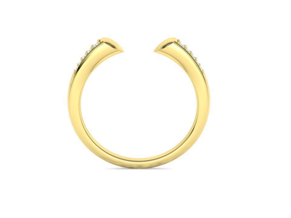 STACKABLE DIAMOND BAND SOPHIA OPEN RING V3 3dmodel 3D model 3D ...