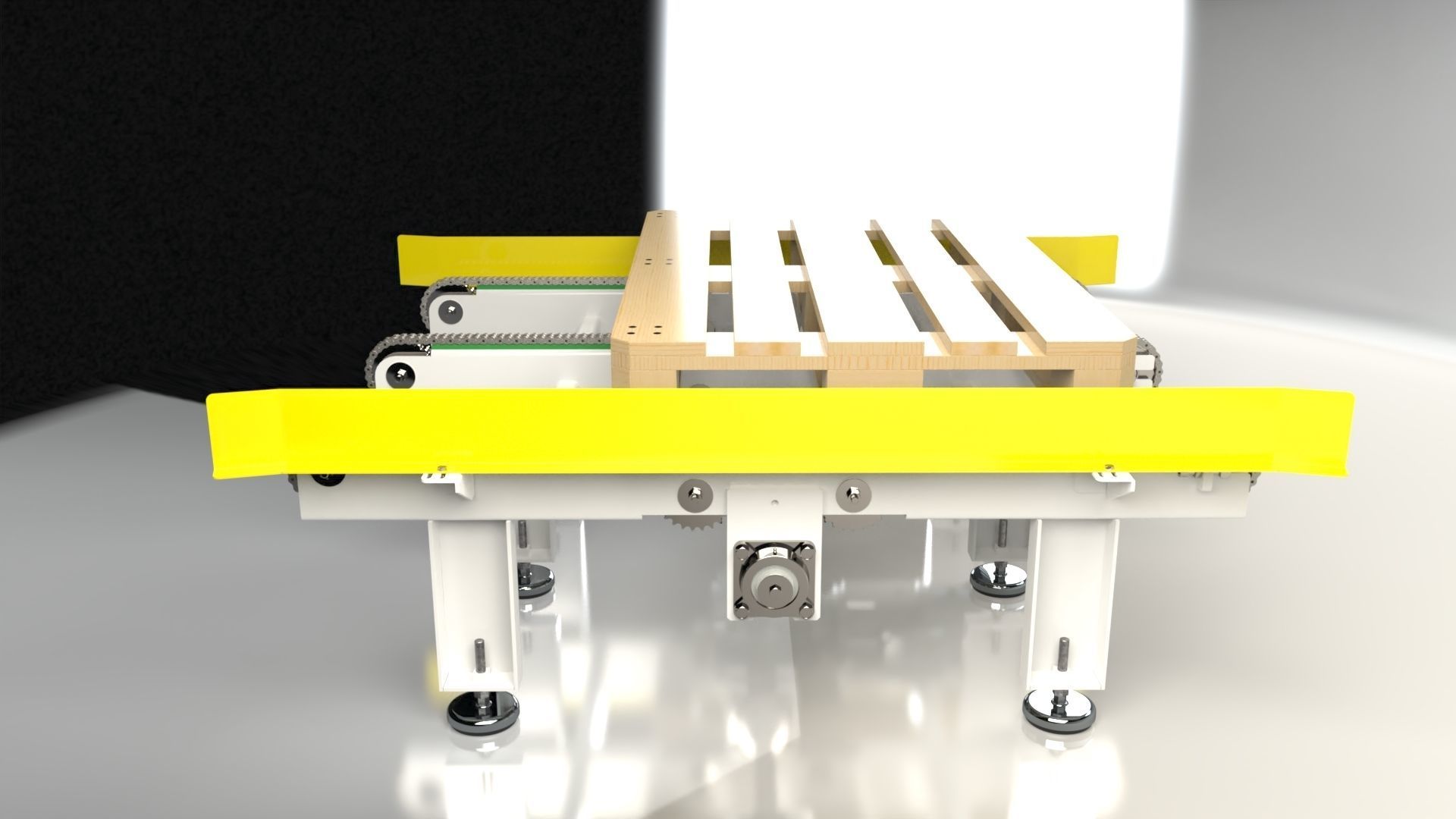 Pallet Chain Conveyor 3D model animated rigged | CGTrader