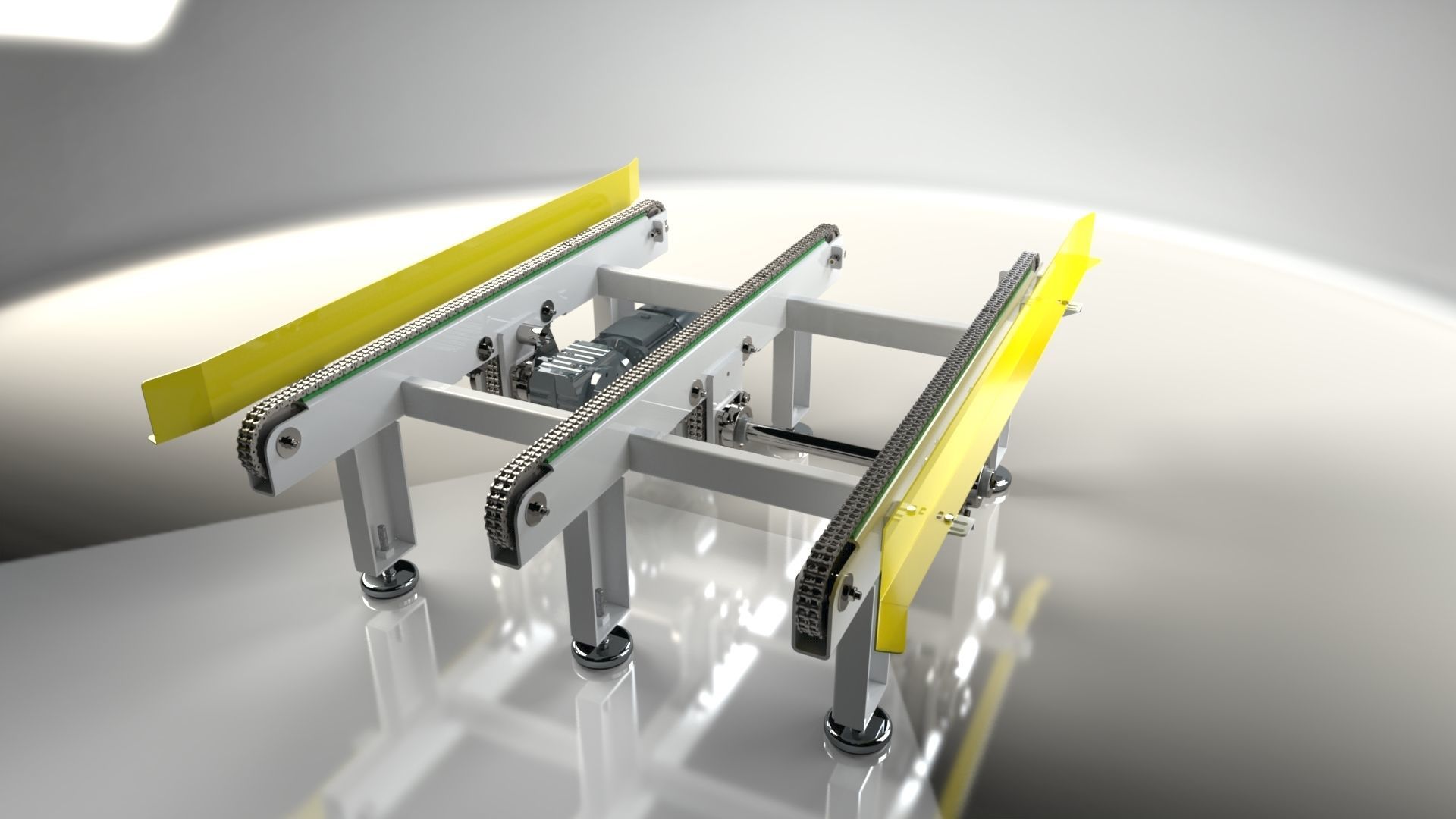 Pallet Chain Conveyor 3D model animated rigged | CGTrader