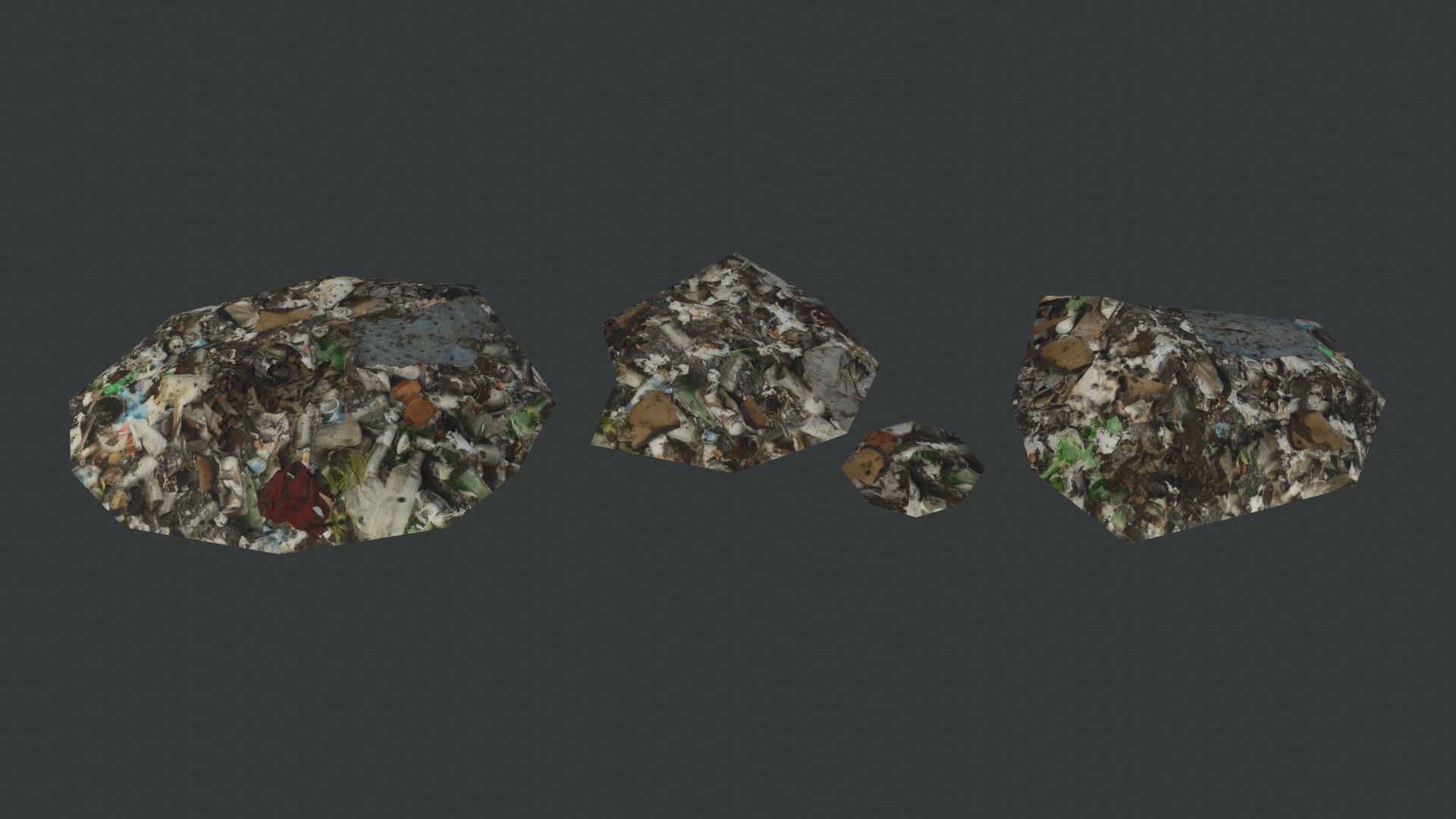 Pile of Trash and Garbage - 3 Piece Set free VR / AR / low-poly 3D ...