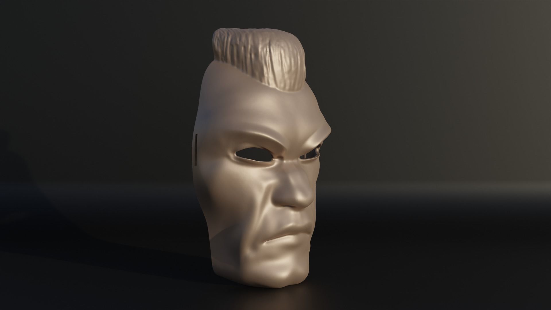 Mohawk Human Party Face Cosplay Mask 3D model 3D printable | CGTrader