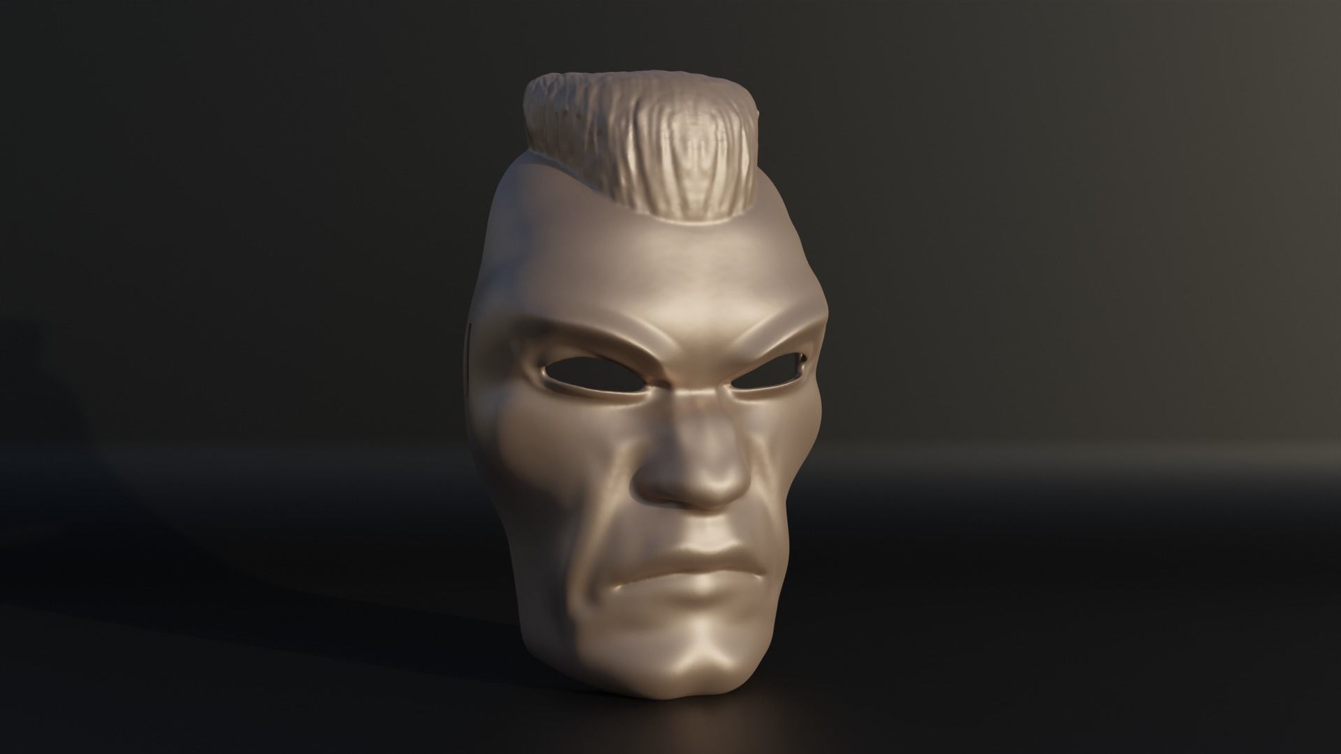 Mohawk Human Party Face Cosplay Mask 3D model 3D printable | CGTrader