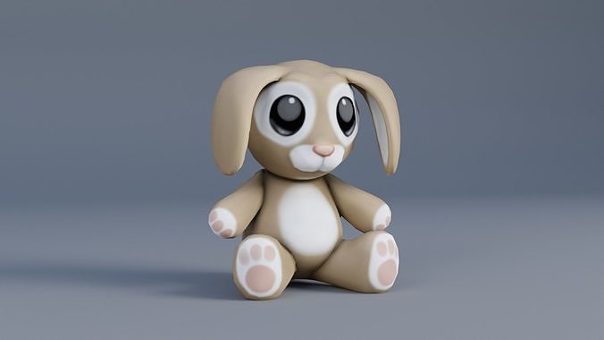 3D model Cute Rabbit toy VR / AR / low-poly | CGTrader