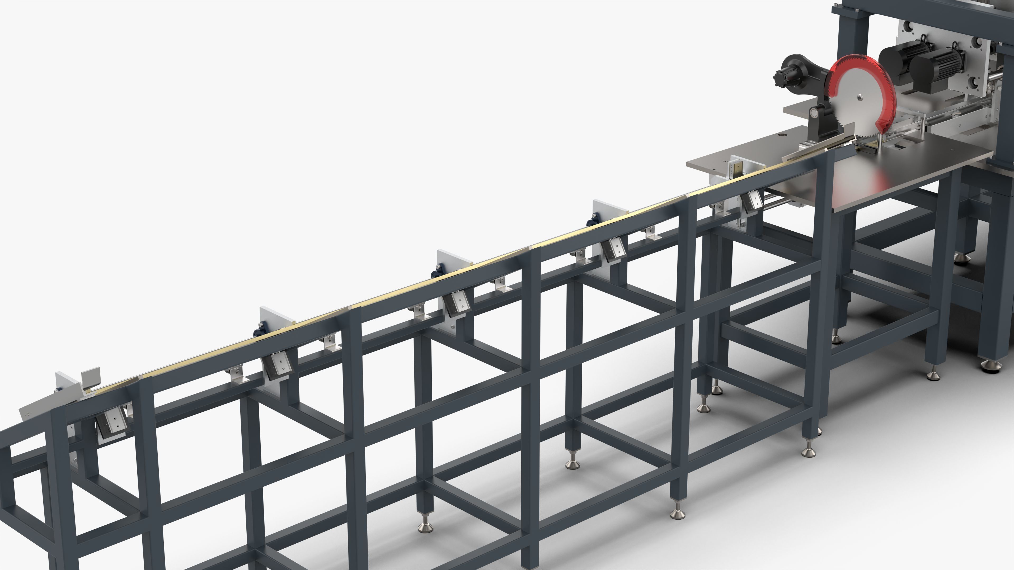 Square Tube Bar Feed Cutting Drilling and Tapping Machine 3D model ...