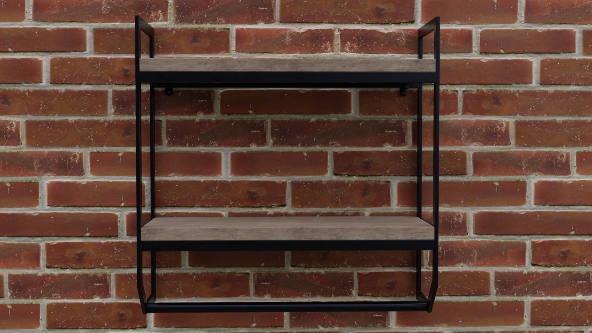 2 tier wall shelf 3D model | CGTrader