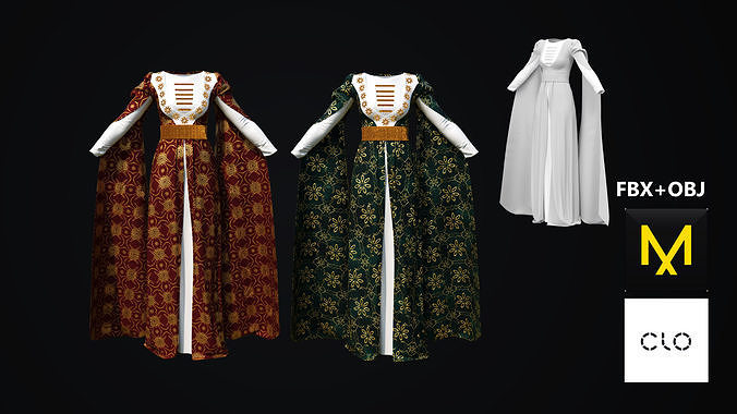 Ethnic Dress Marvelous Designer 3D model | CGTrader