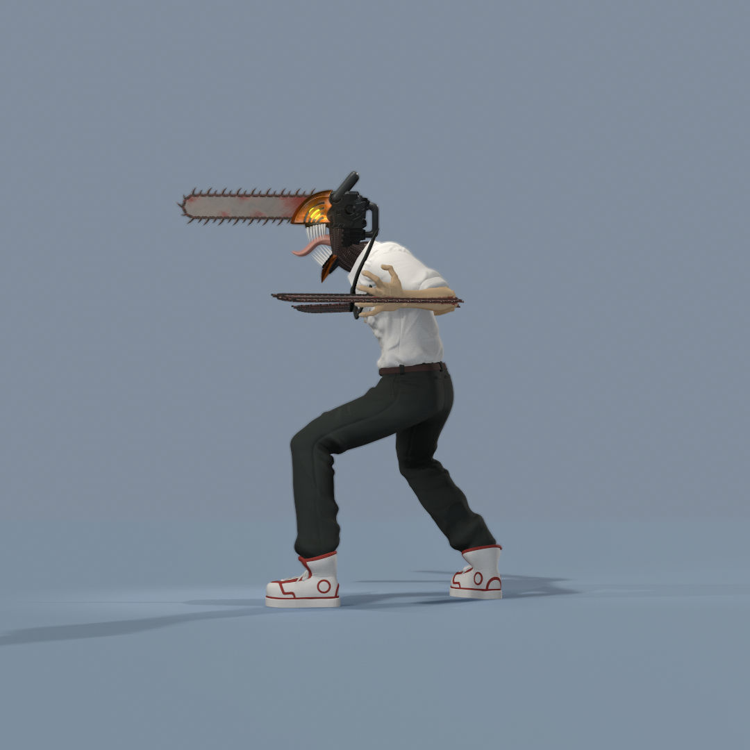 Denji in his hybrid form 3D model 3D printable | CGTrader