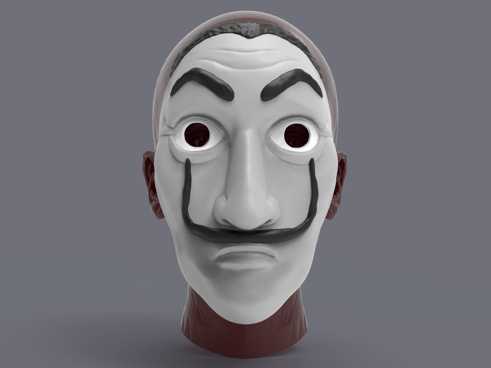 Mask Salvador Dali La casa de papel 3D model 3D printable | CGTrader