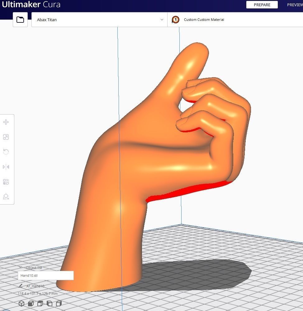 Hand STL M10 3D model 3D printable | CGTrader