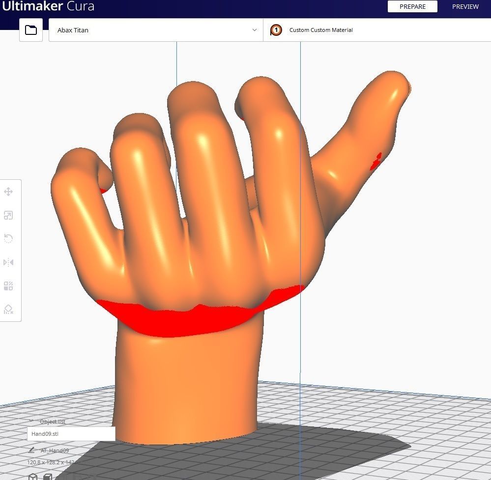 Hand STL M09 3D model 3D printable | CGTrader
