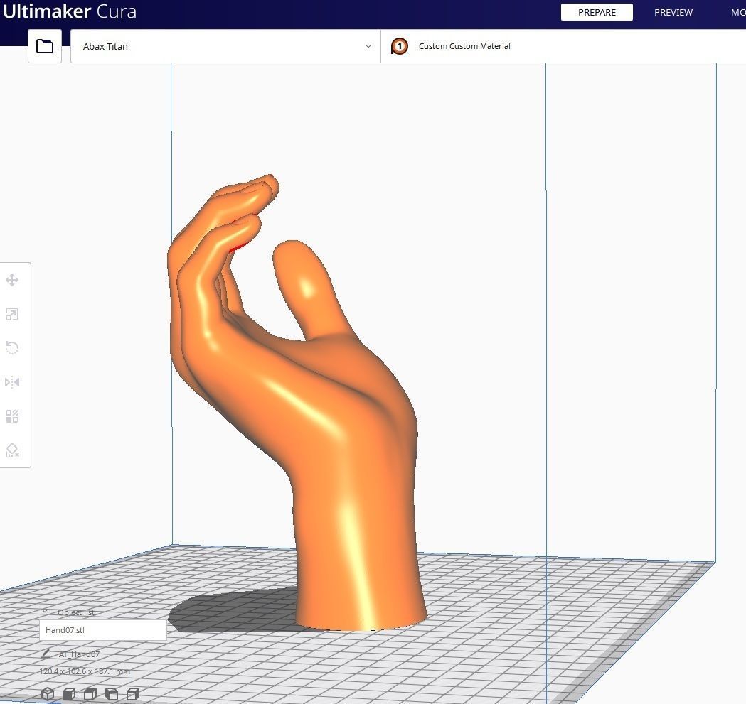 Hand STL M07 3D model 3D printable | CGTrader
