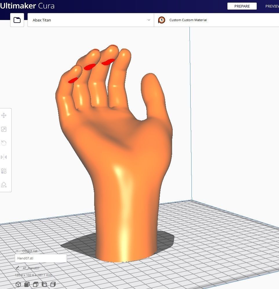 Hand STL M07 3D model 3D printable | CGTrader