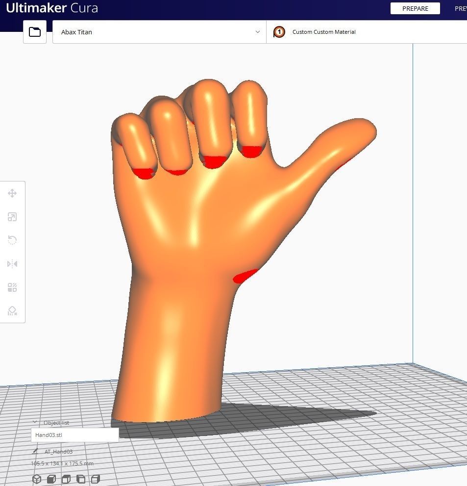 Hand STL M03 3D model 3D printable | CGTrader