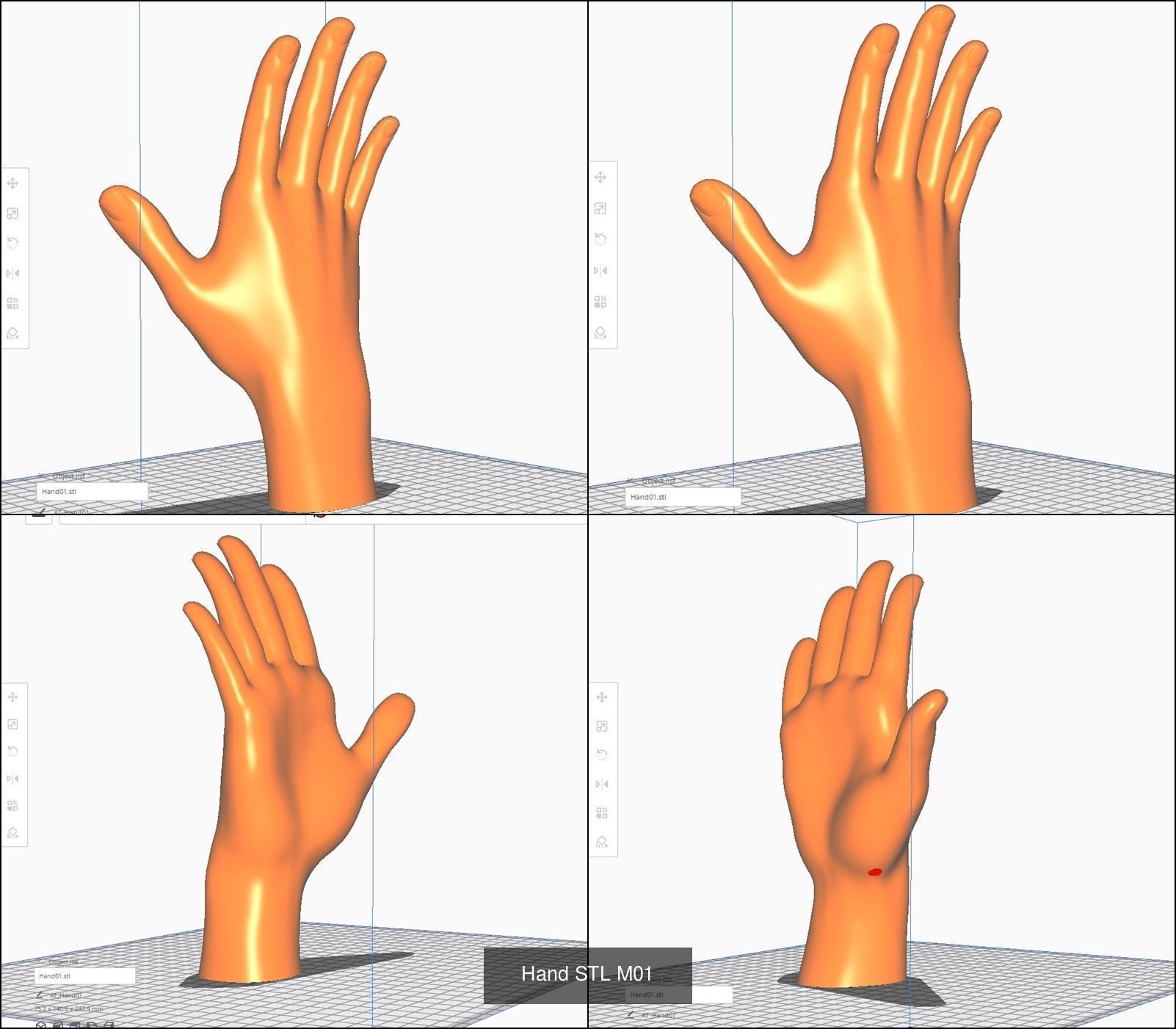 Hand for 3D printing Col01- 10 Poses 3D Model Collection | CGTrader