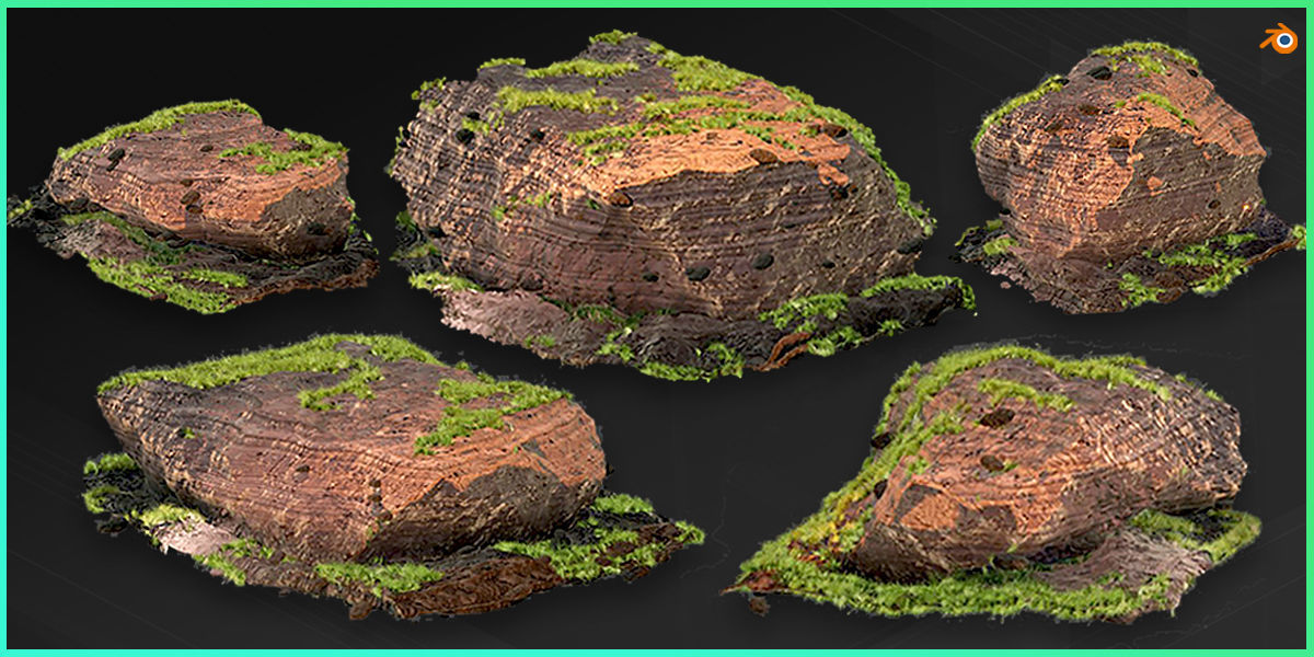 3D model Procedural Rock Cliff Asset Generator For Blender VR / AR ...