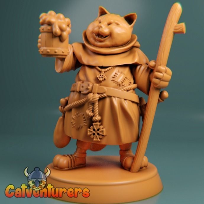 Friar Cat 3D model 3D printable | CGTrader