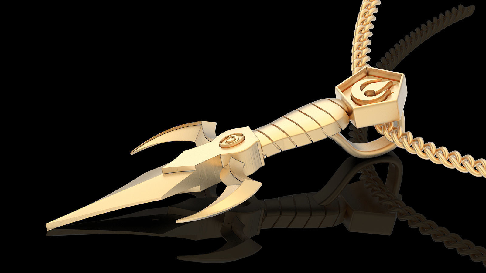 Mai Avatar weapon pendant silver gold jewelry printable 3D model 3D ...