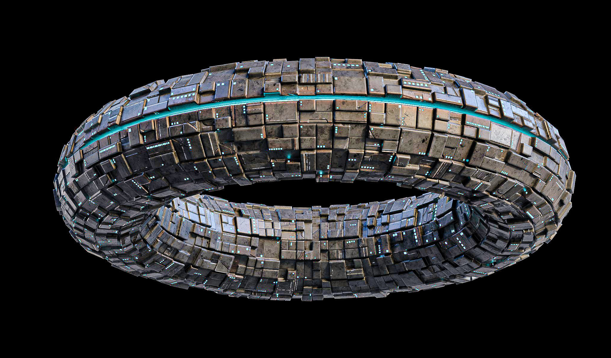3D model Torus Spaceship Sci Fi Mothership VR / AR / low-poly | CGTrader