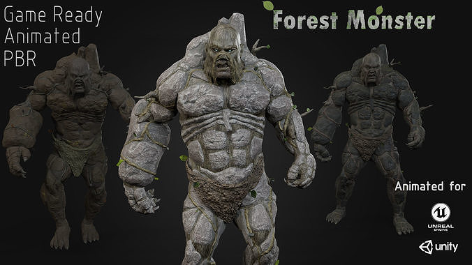 3D model Forest Monster VR / AR / low-poly | CGTrader