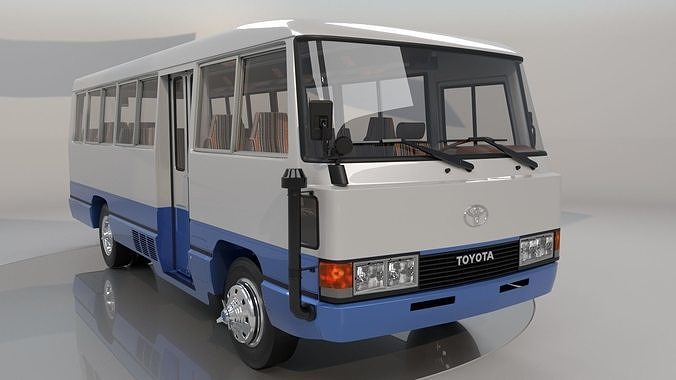 Toyota Coaster HZ830L 1982 to 1991 High poly 3D model | CGTrader